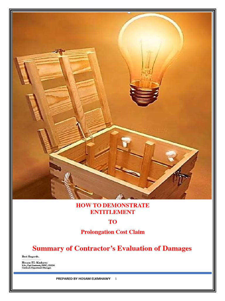 Summary of Contractor's Evaluation of Damages: How To Demonstrate ...