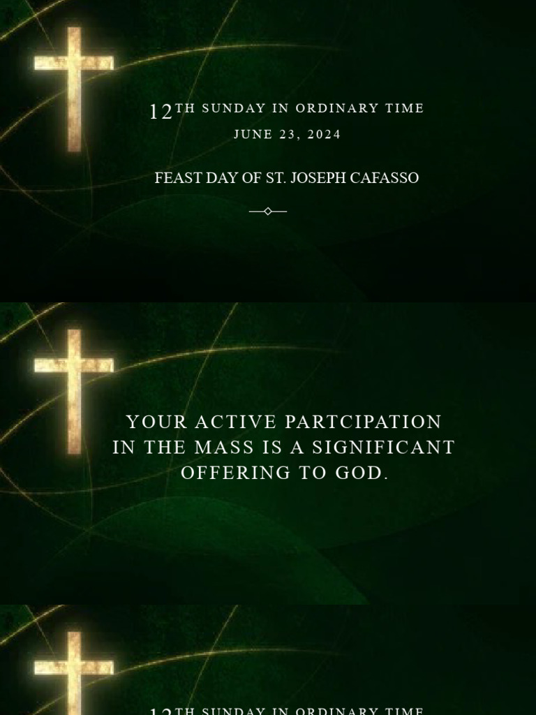 12th SUNDAY IN ORDINARY TIME | PDF | God The Father | Glory (Religion)