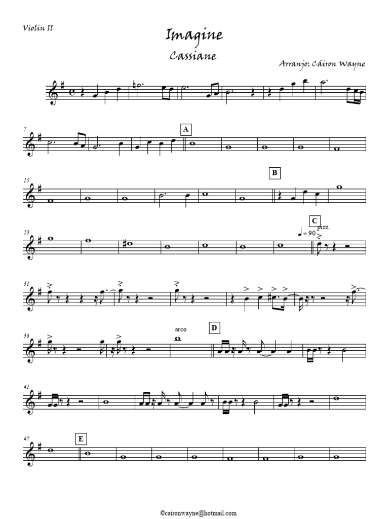 Imagine - Violin II | PDF