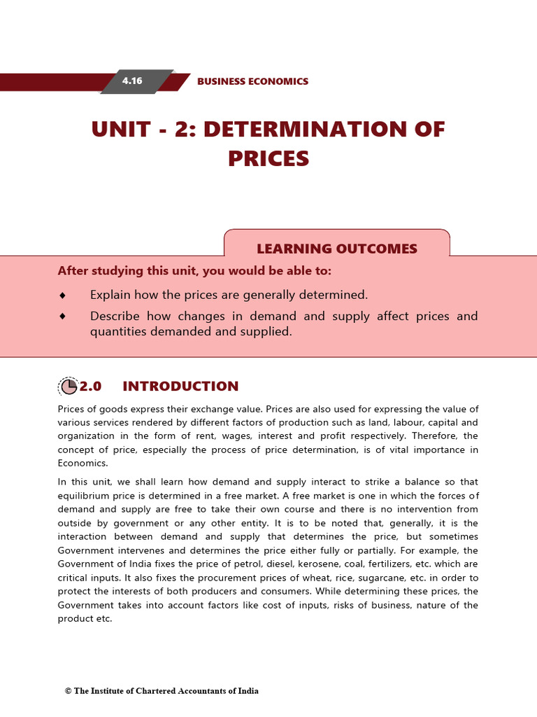Determination of Prices | PDF | Supply And Demand | Economic Equilibrium