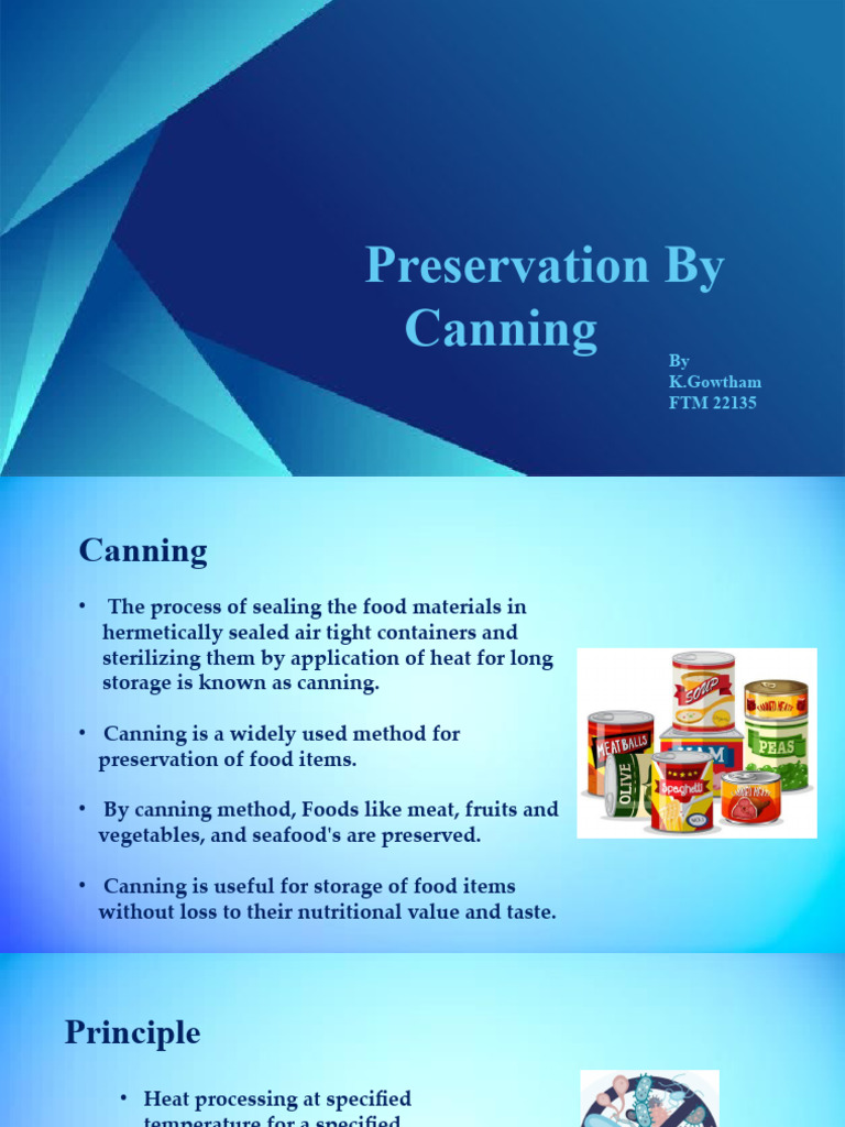 Preservation by Canning - Kg. | PDF | Canning | Food Preservation