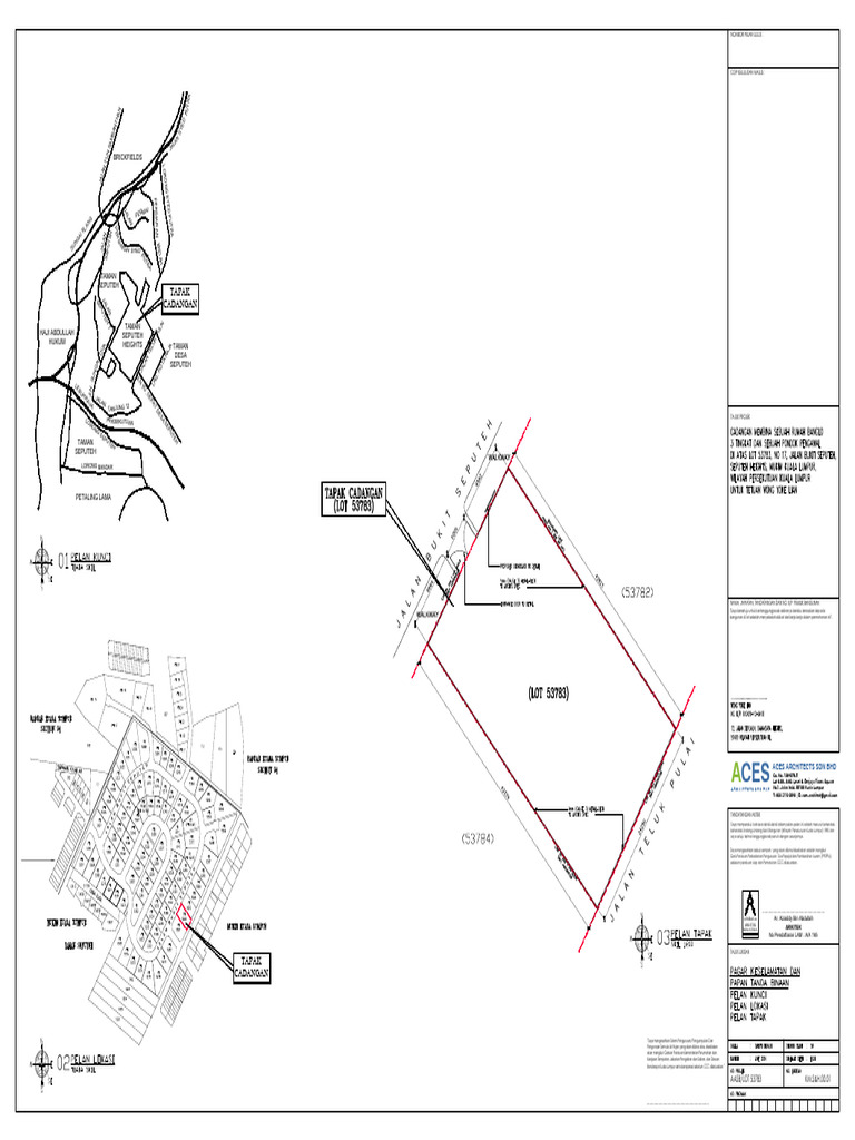 KM - Lot 53783 - Pelan Tapak Pagar Keselamatan Dan Papan Tanda | PDF