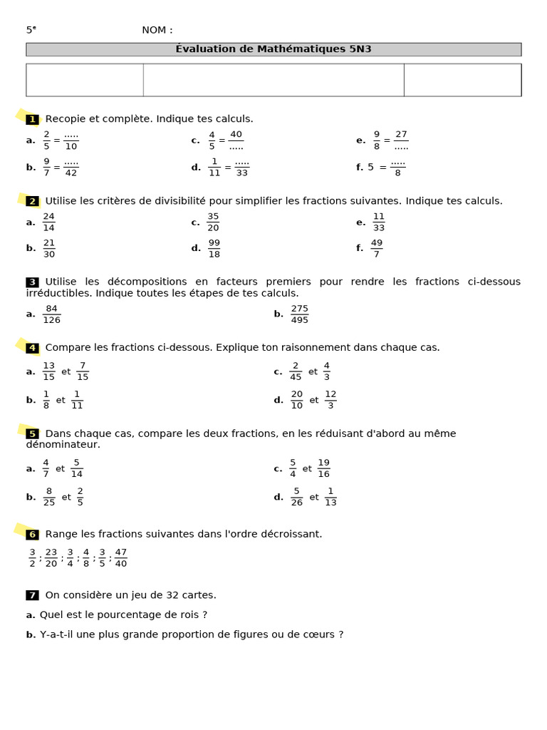 Eval 5 N 3 | PDF