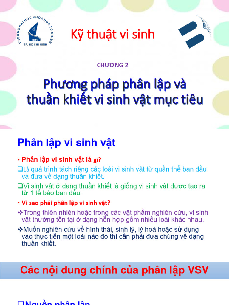 Ky-Thuat-Vi-Sinh - Ky-Thuat-Vi-Sinh-4-C2-Phuong-Phap-Phan-Lap - (Cuuduongthancong - Com) | PDF