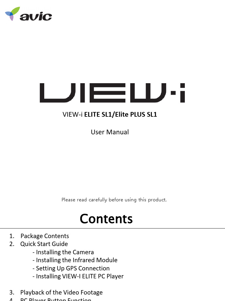 AVIC Elite Plus SL1 User Manual | PDF | Camera | Personal Computers