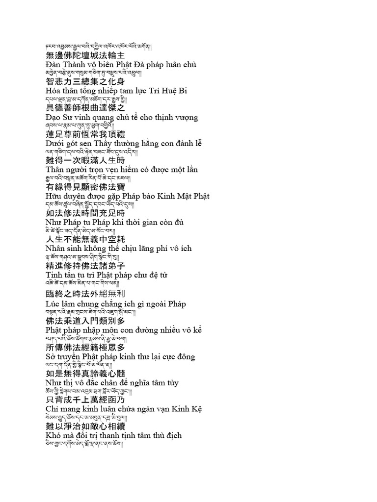 Lời nhắc nhở chân thành từ Thầy Tổ TB CH VN | PDF