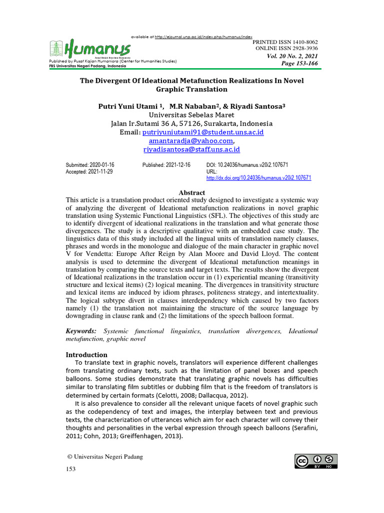 Ideational Metafunction in Translation | PDF | Translations | Linguistics