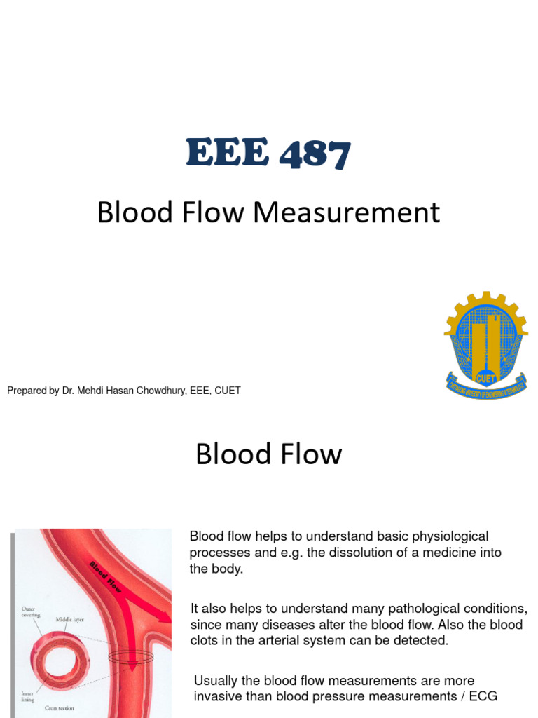 6B - Blood Flow Measurement | PDF | Flow Measurement | Hemodynamics