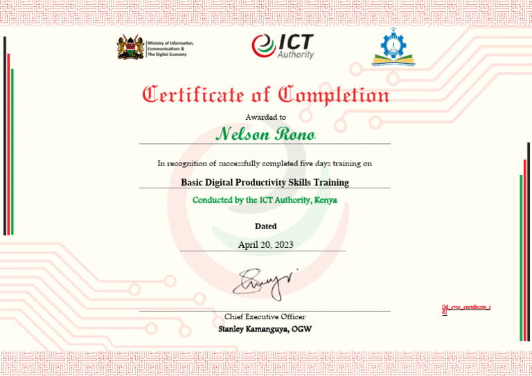 Kipngenojob8@gmail - Com Basic Digital Productivity Skills Training ...