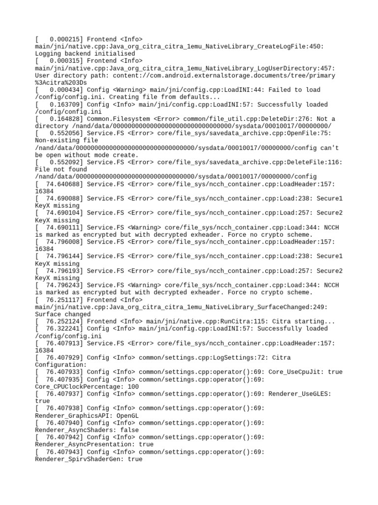 Citra Log - Txt.old | PDF | Encryption | System Software