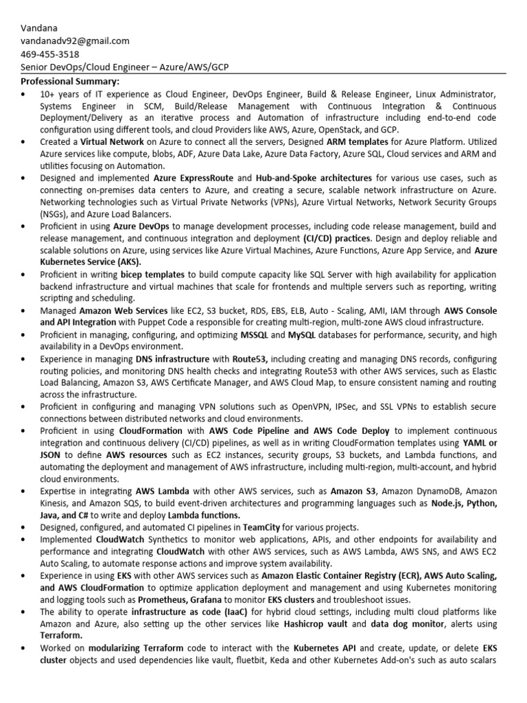 Vandana Devops | Download Free PDF | Cloud Computing | Microsoft Azure