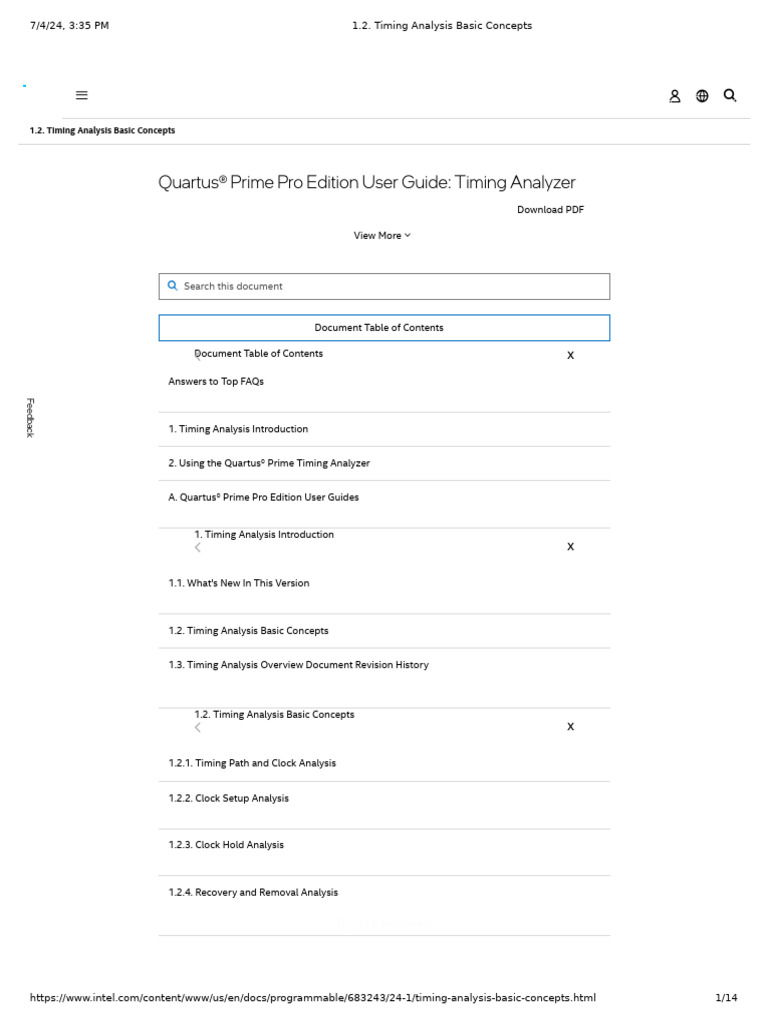 1.2. Timing Analysis Basic Concepts | PDF | Computing | Electronics