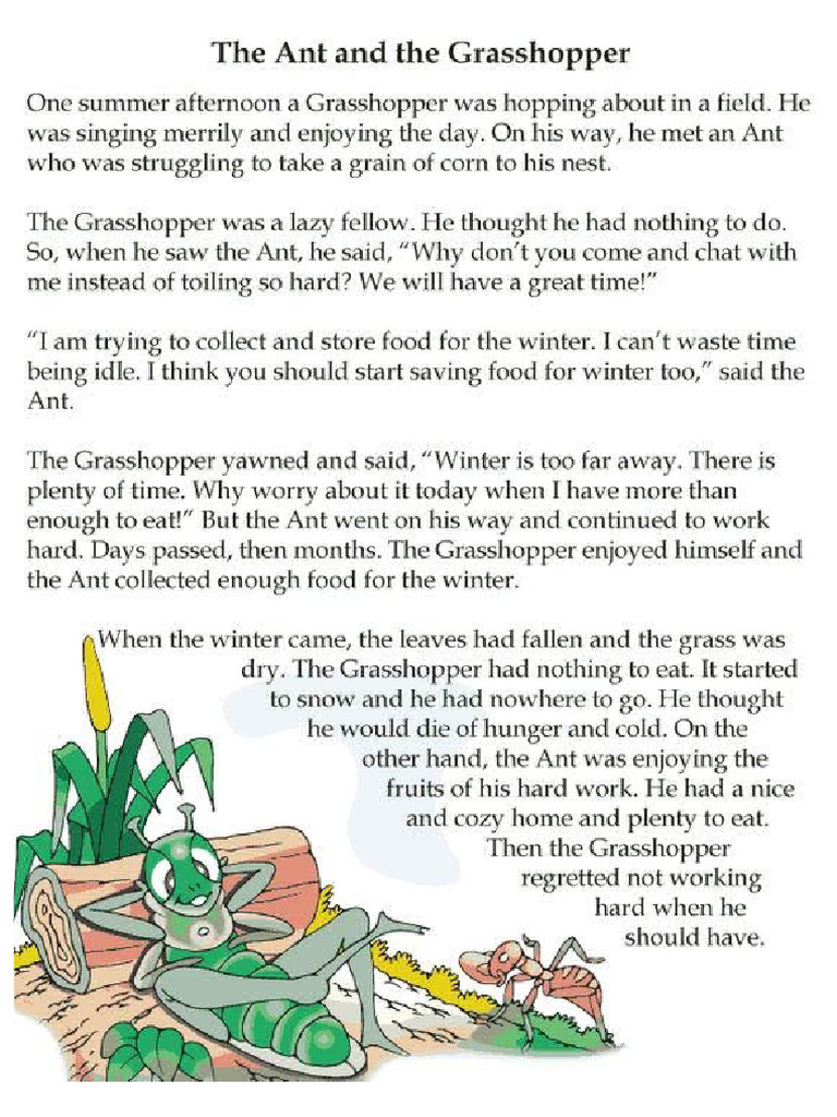 The Ant and The Grasshopper | PDF