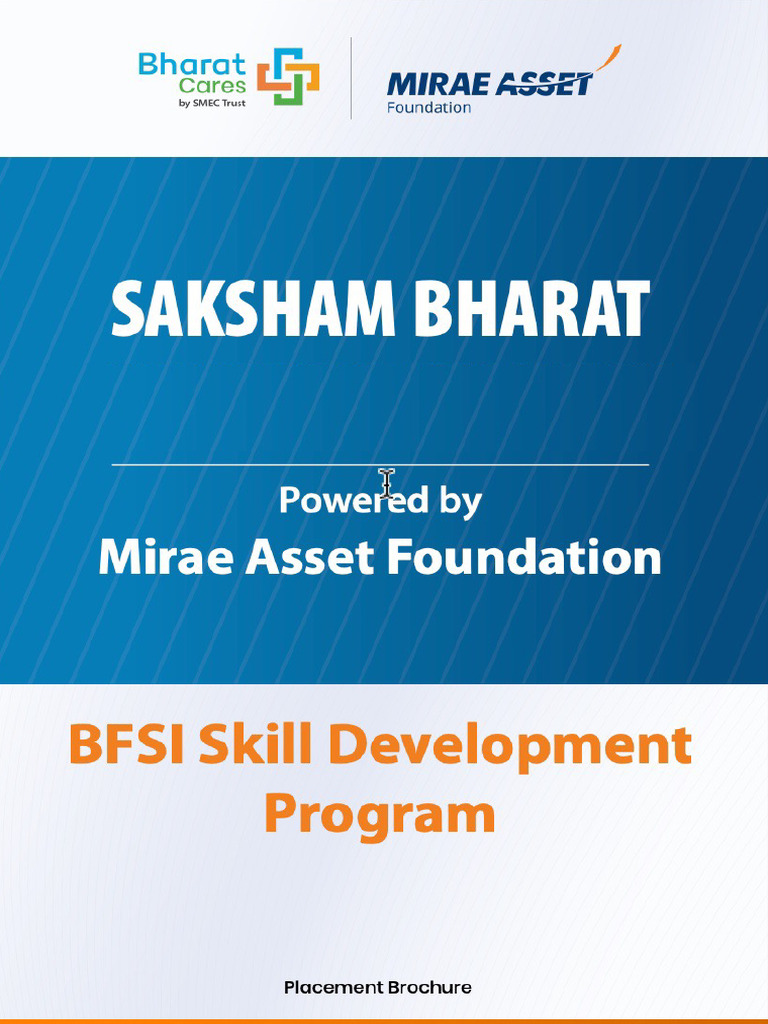 BFSI Skill Development Program - Brochure | PDF | Insurance