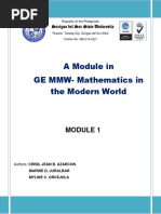 MMW Module-1 (SY.2021-2022) | PDF | Mathematics | Euclidean Geometry