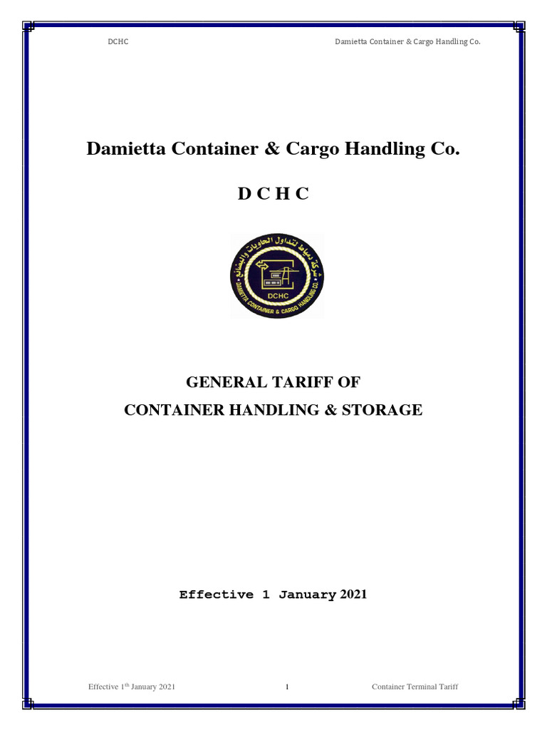 2021 Tariff | PDF | Containerization | Cargo