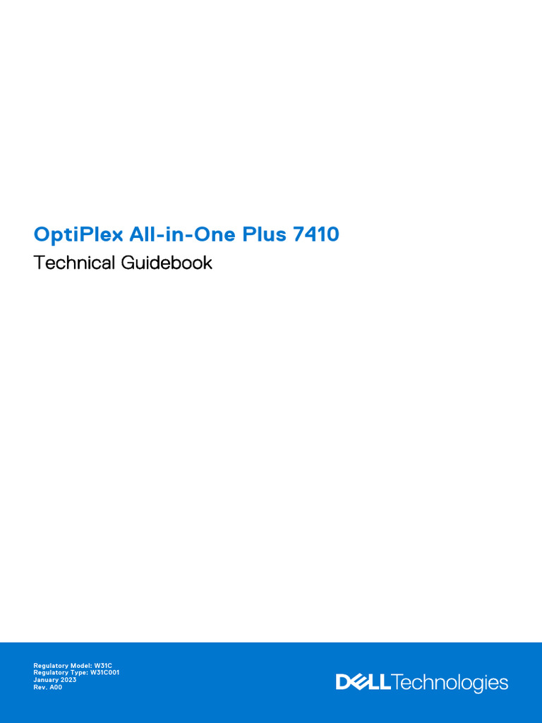 Optiplex Aio 7410 Plus Technical Guidebook | PDF | Wi Fi | Ieee 802.11
