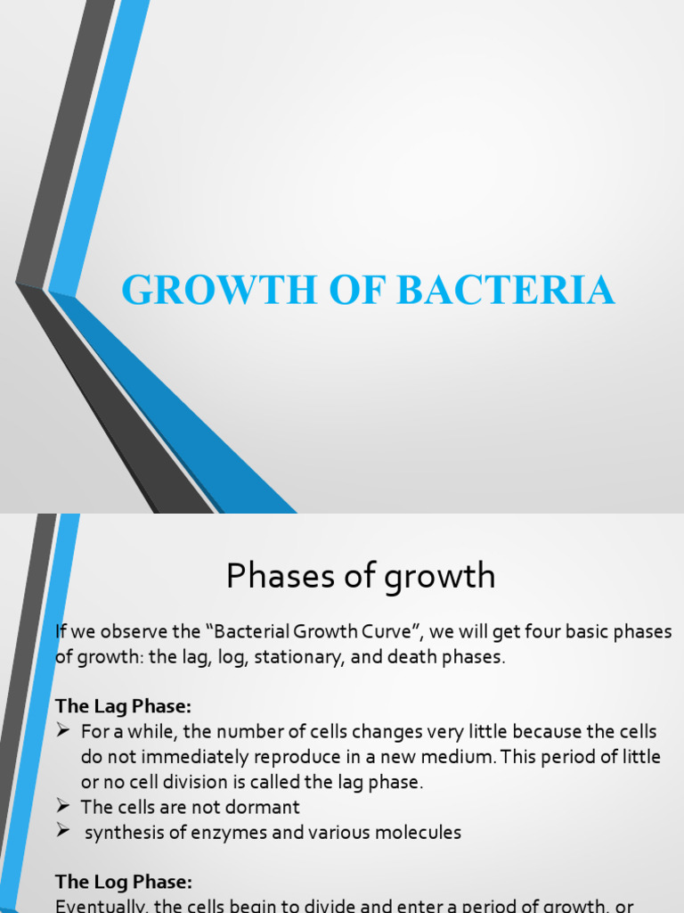 Bacterial Growth Phases and Requirements | PDF | Bacteria | Microorganism