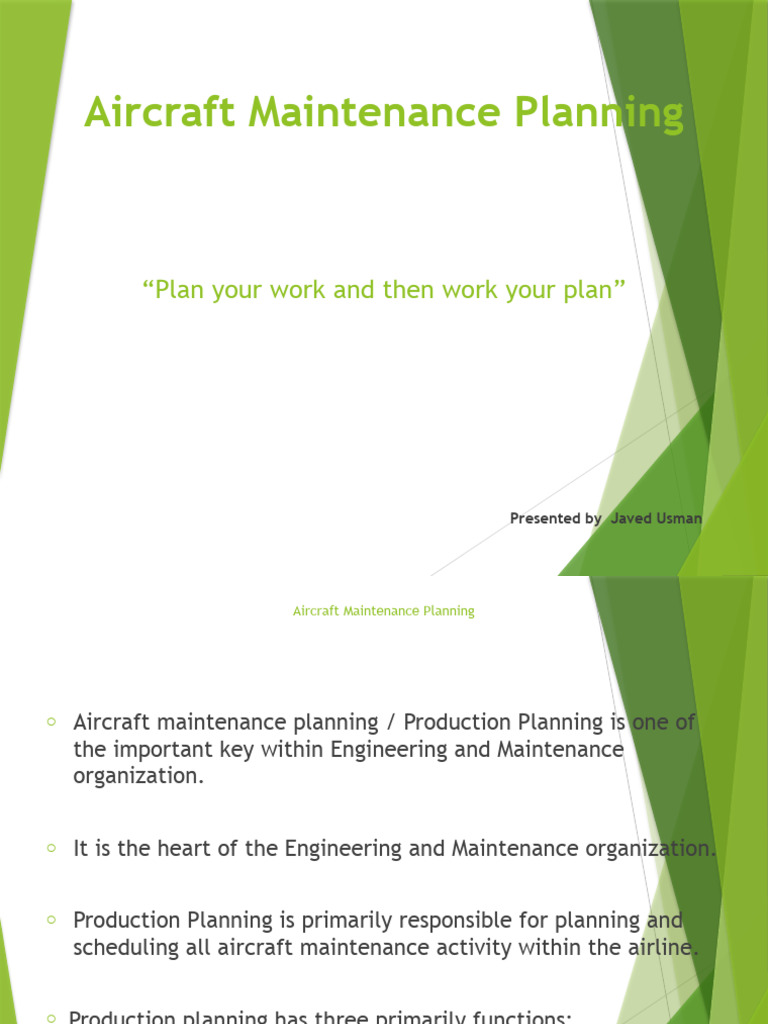 Aircraft Maintenance Planning Essentials | PDF | Airlines | Aircraft