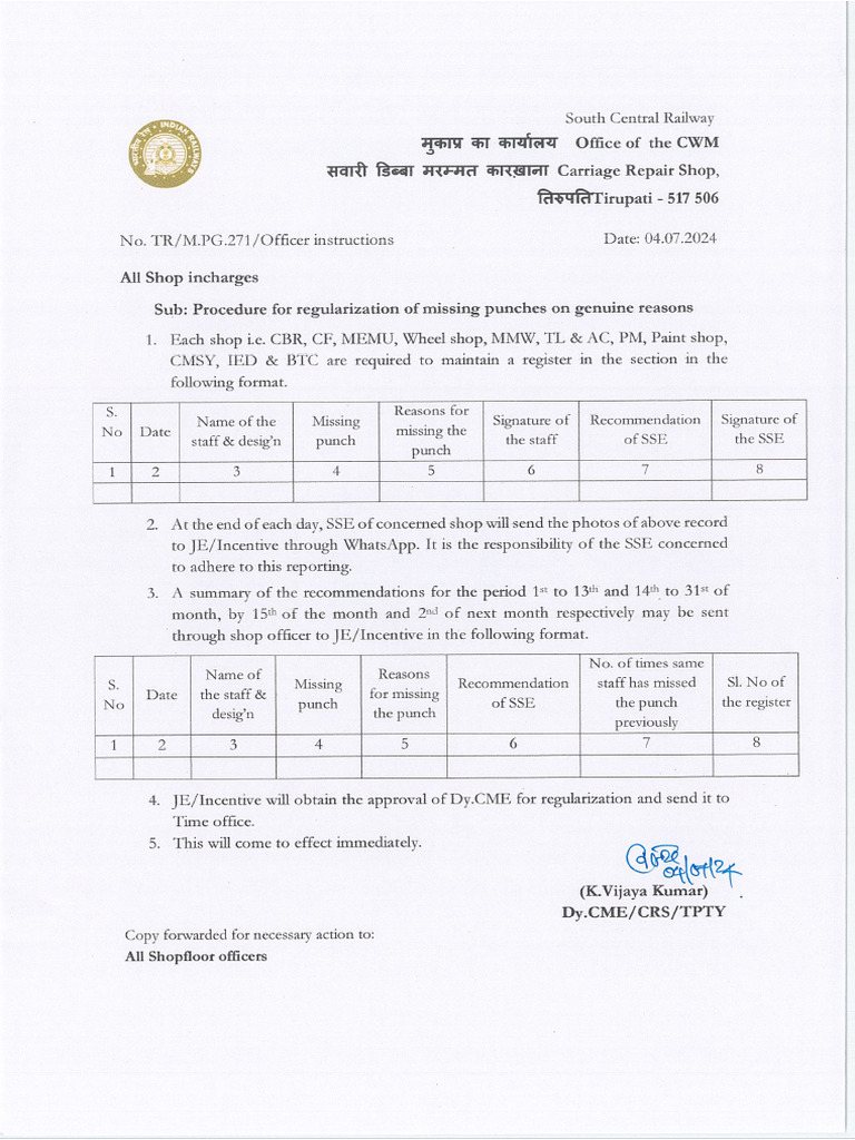 Regularization of Missing Punches-04072024 | PDF