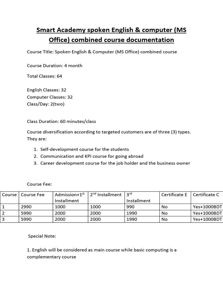 Smart Academy Course Documentation | PDF | Computer Keyboard | English Language