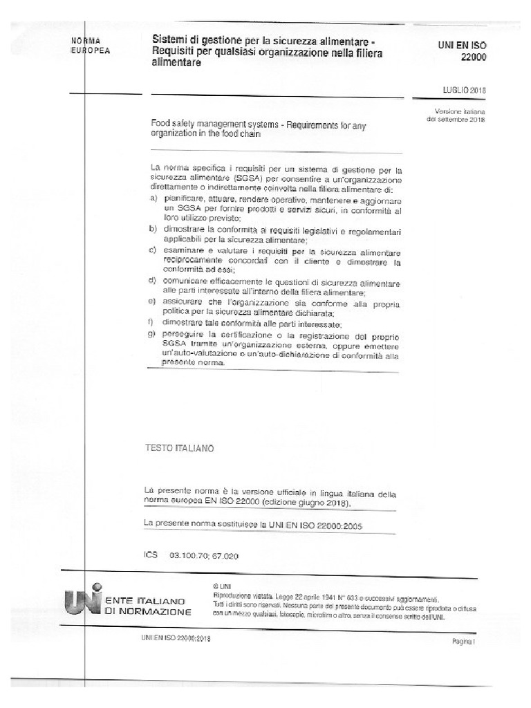 Iso-22000 2018 | PDF