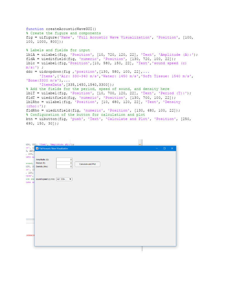 Acoustic Wave GUI in MATLAB | PDF | Wavelength | Frequency