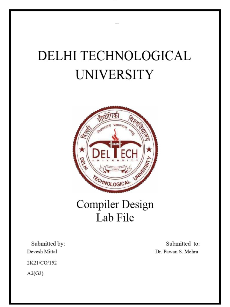 CD Final File Compiler Design Lab File | PDF | Metalogic | Formalism ...