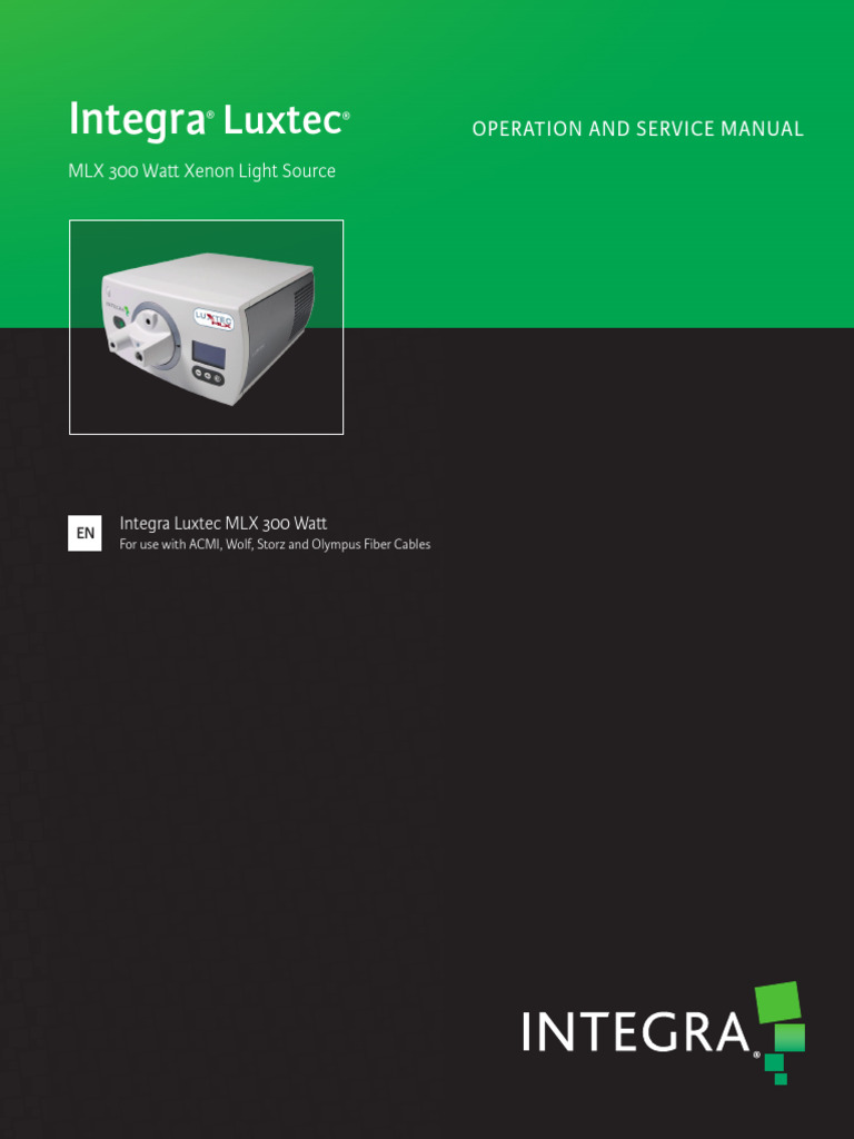 Luxtec MLX 300 Watt Xenon Light Source Rev C | PDF | Electromagnetic ...