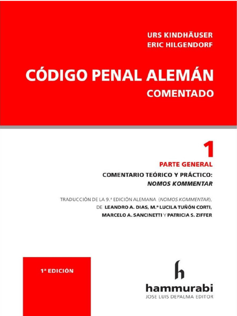 Código Penal Alemán Comentado (Urs Kindhauser) | PDF