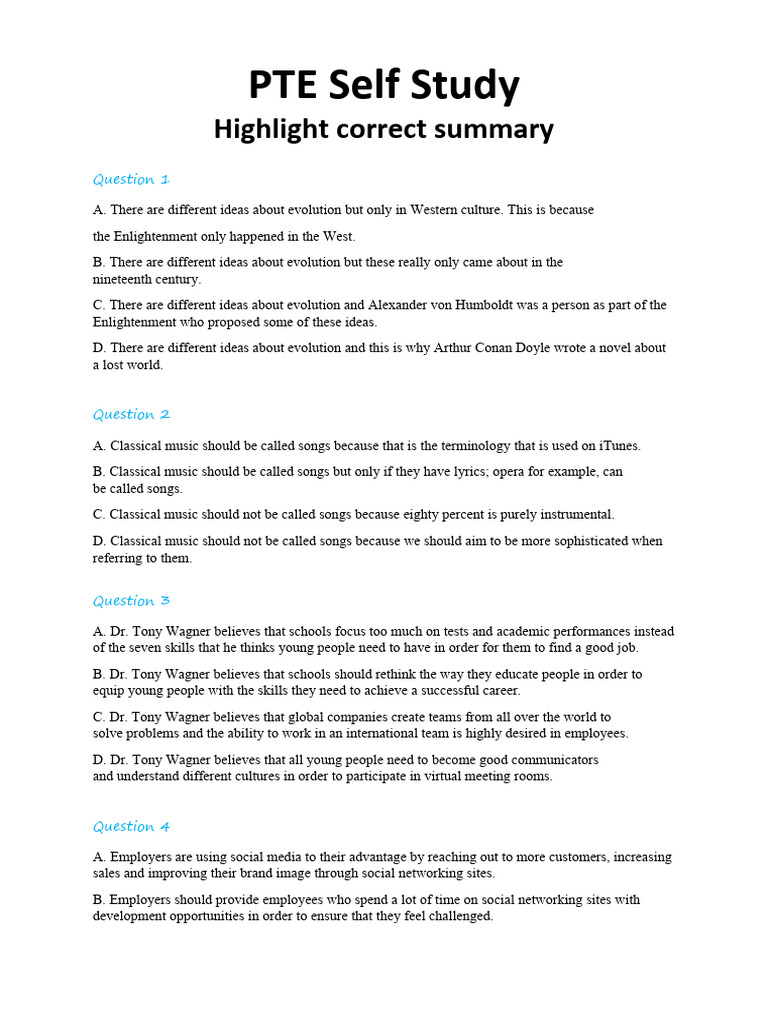 PTE Self Study - HCS | PDF | Biodiversity | Social Media