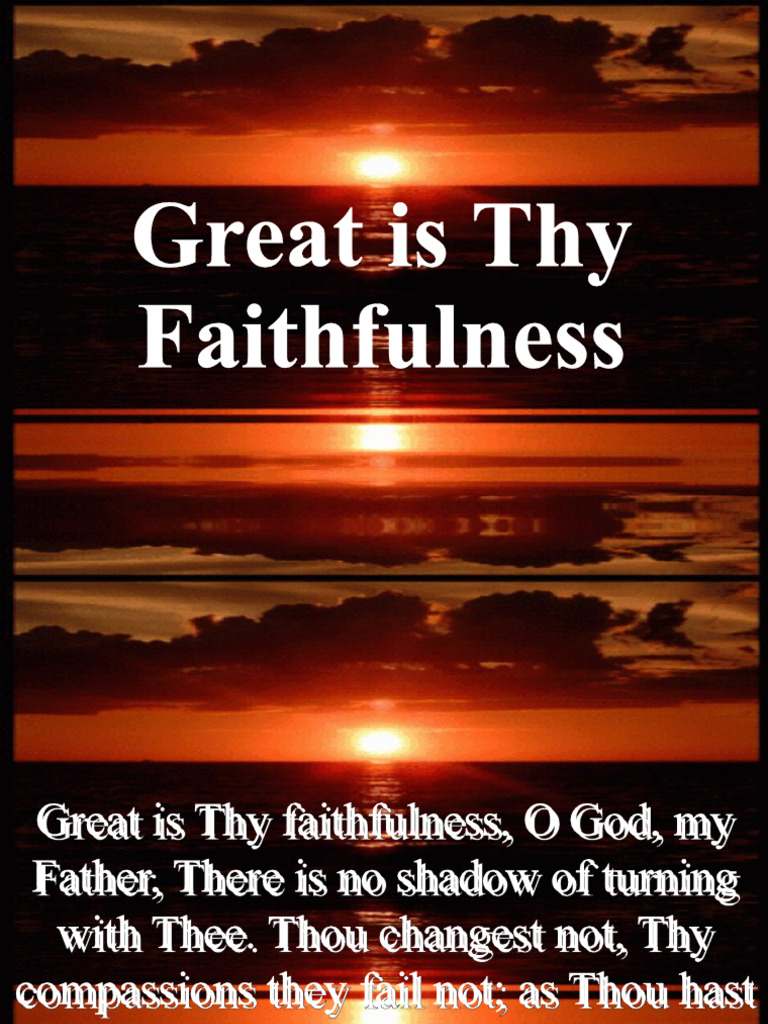 Great Is Thy Faithfulness | PDF