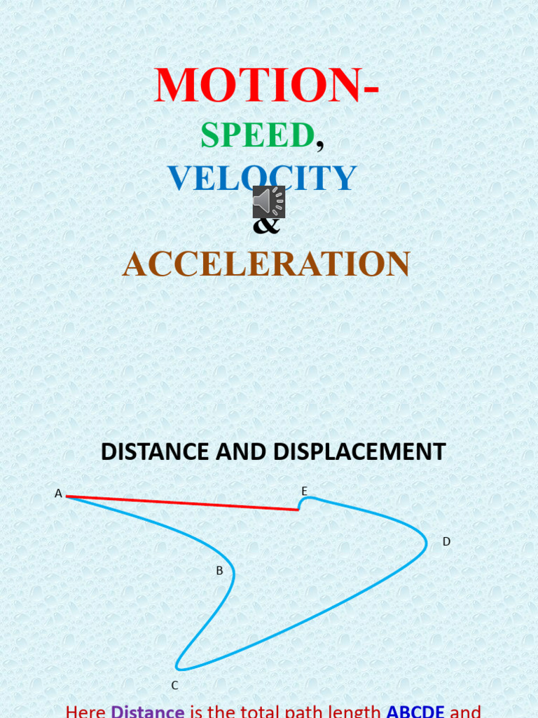 Motion Concepts: Speed, Velocity, Acceleration | PDF | Teaching Methods & Materials