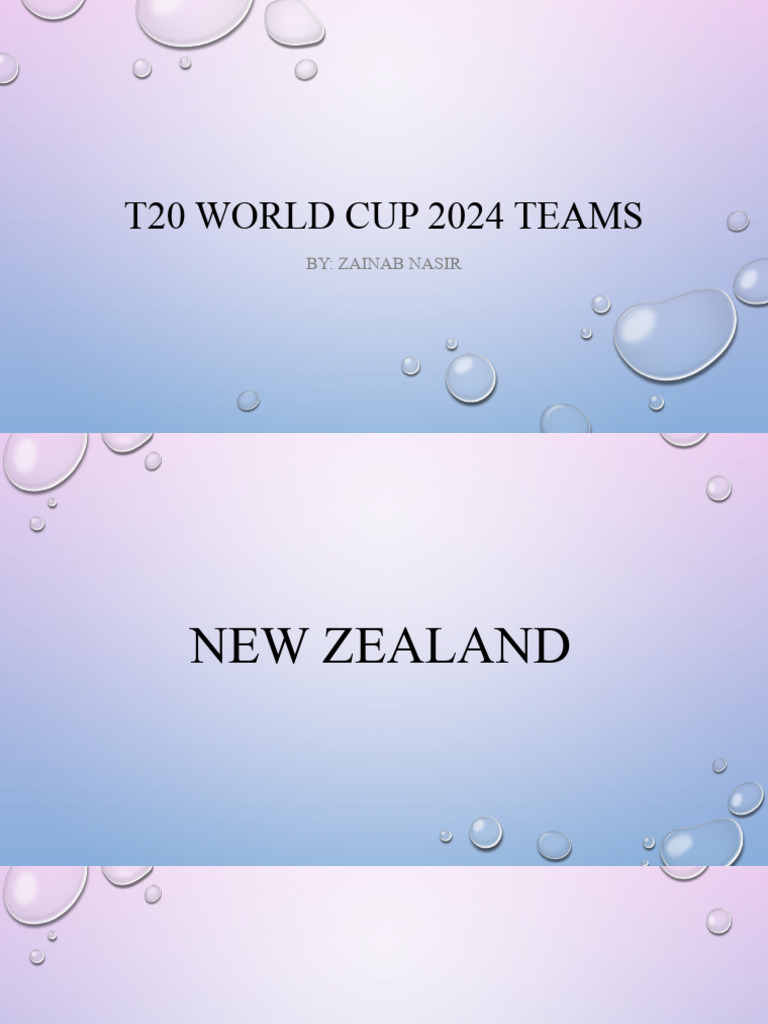 T20 World Cup 2024 Teams | PDF