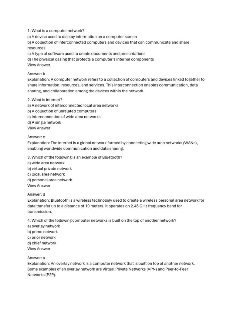 Computer Network Pdf Computer Network Osi Model