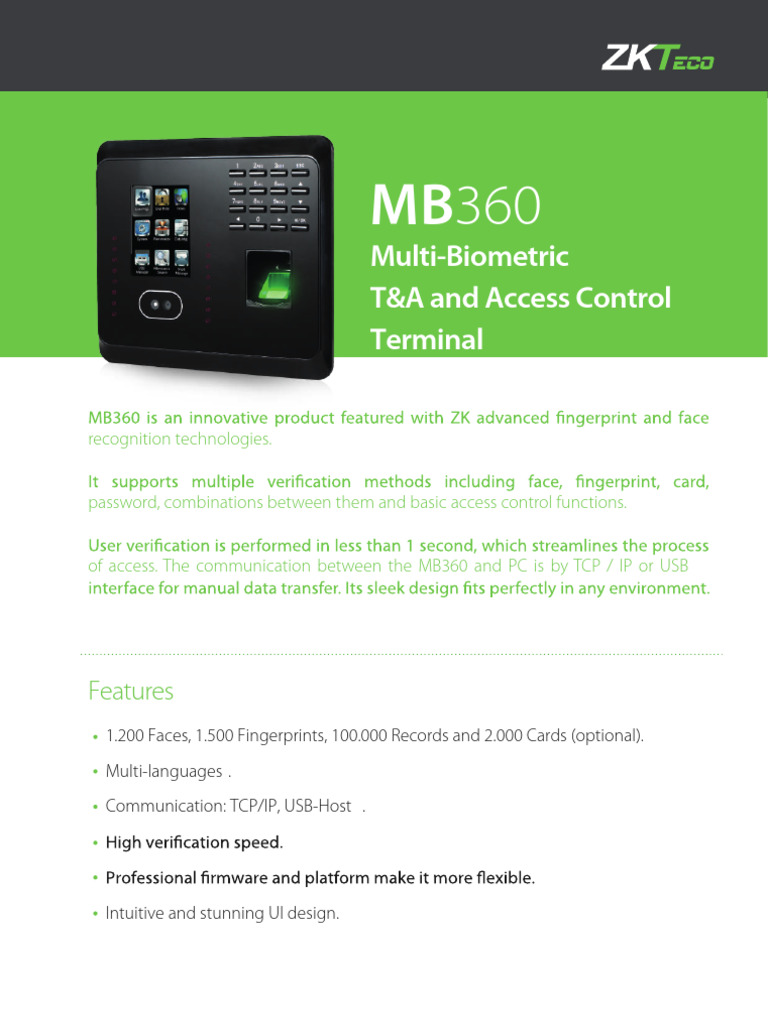 MB360 | PDF | Access Control | Usb