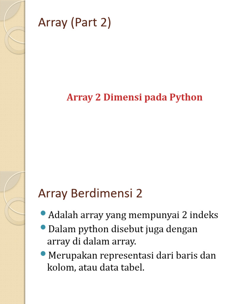 07 - Array Part 2 | PDF | Metode & Bahan Ajar