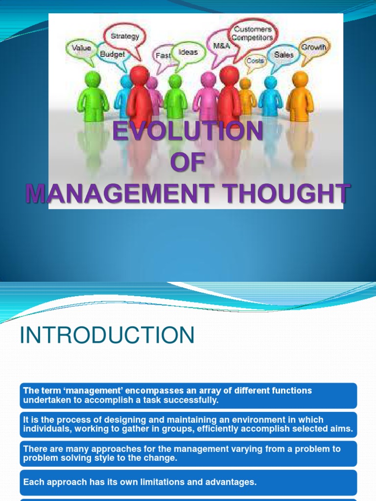 Evolution of Management Thought | PDF