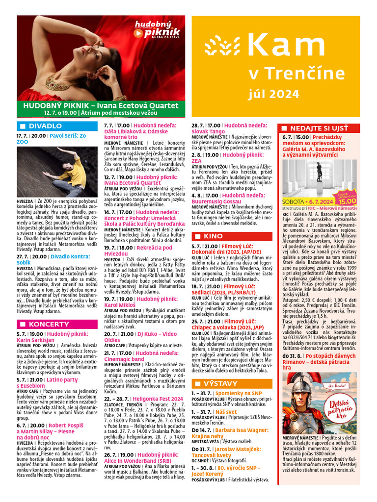 KAM Trenčín - Júl 2024 | PDF