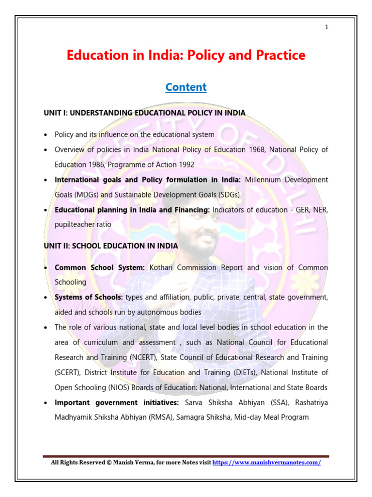Education in India Policy and Practice | PDF | Sustainability ...