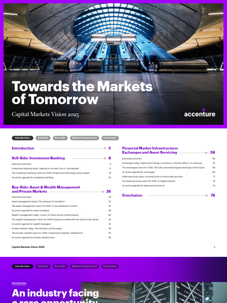 Accenture Capital Markets Towards Markets of Tomorrow | PDF ...
