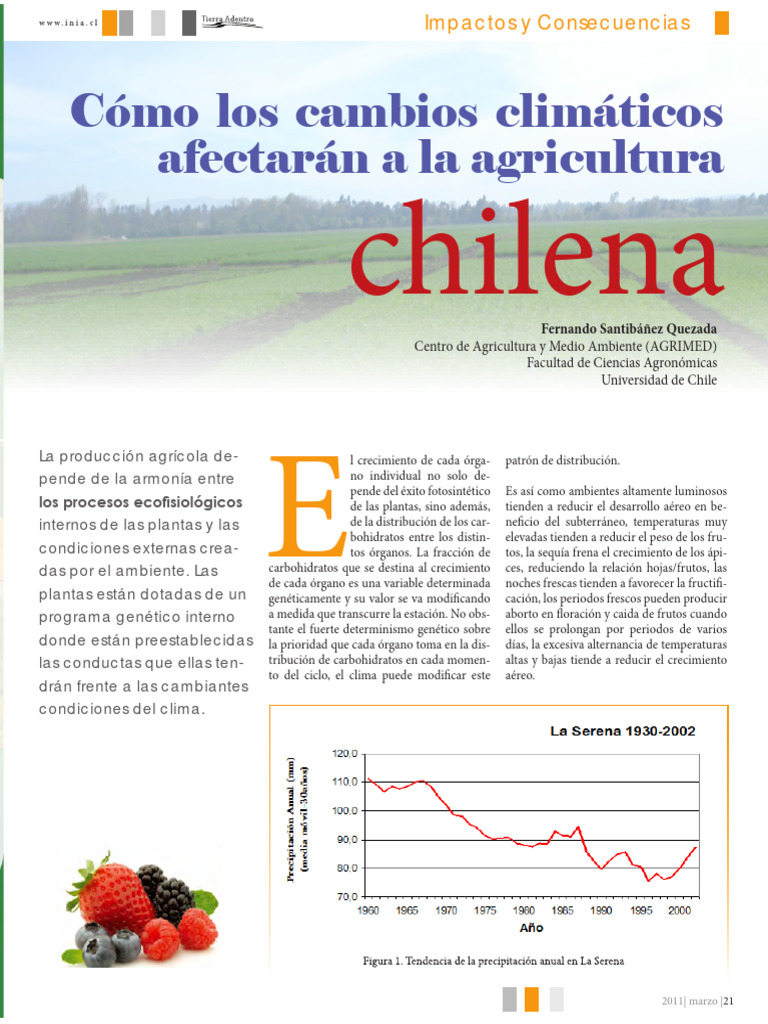NR37716 - Cambio Climatico y Agricultura en Chile - INIA | PDF | Agricultura | Clima