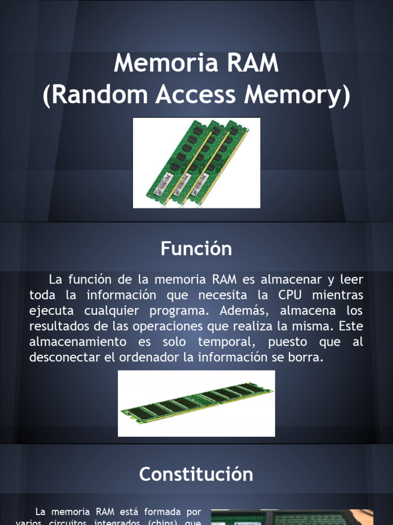 Memoria RAM (Random Access Memory) | PDF