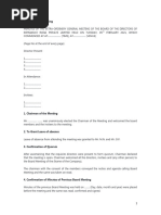 Draft AGM Notice Format in Word | PDF | Government | Business