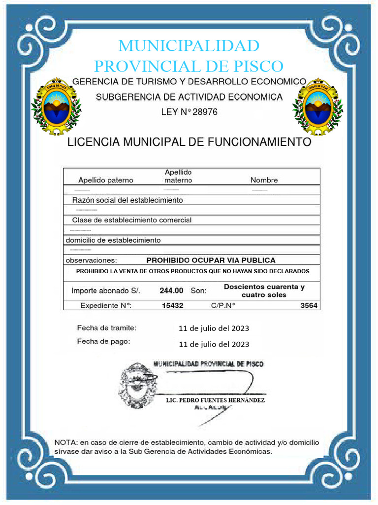 Formatos para Llenar | PDF