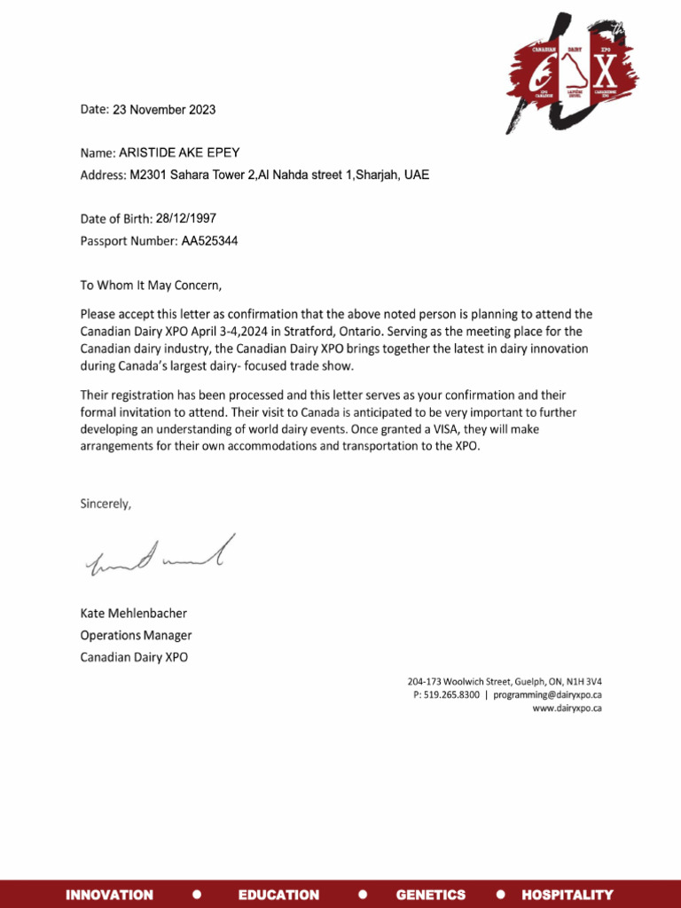 International Invitation Letter 20241 | PDF