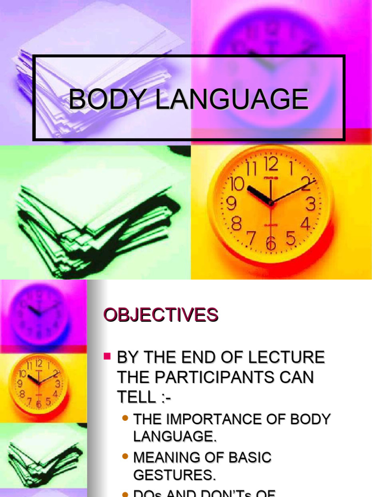 BODY LANGUAGE | PDF | Body Language | Gesture