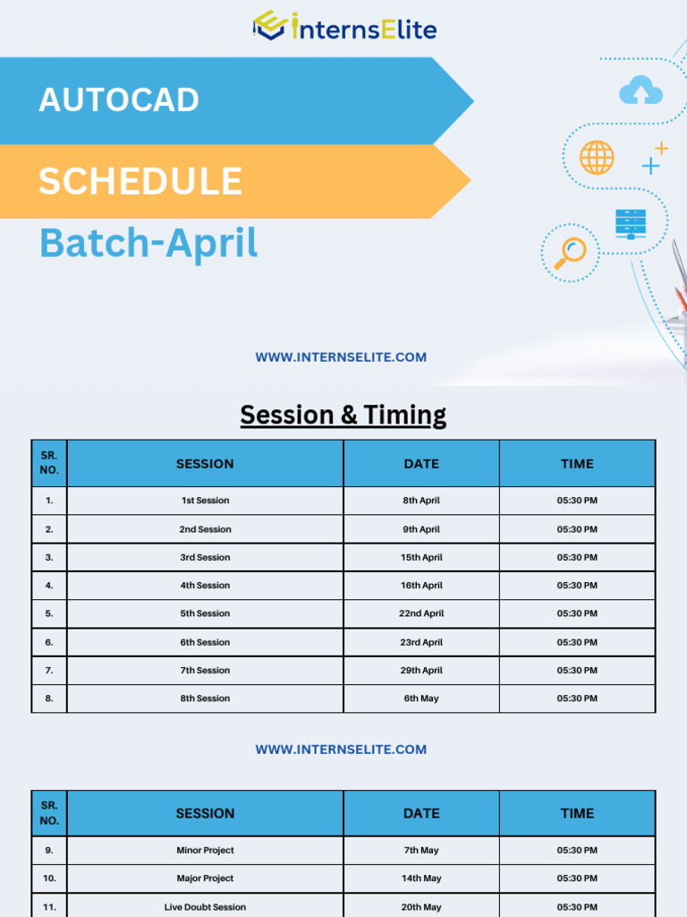 AutoCAD April Batch Schedule | PDF