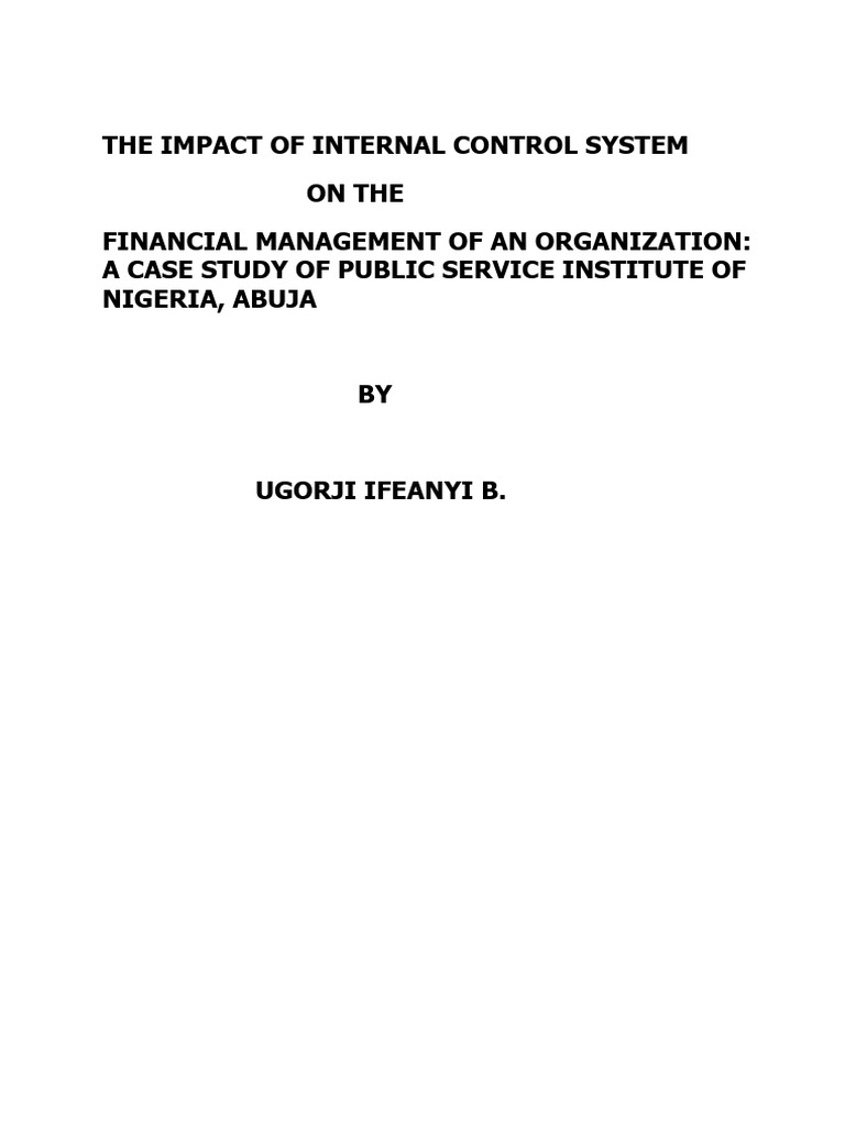 Corrections The Impact of Internal Control System | PDF | Internal Control | Audit