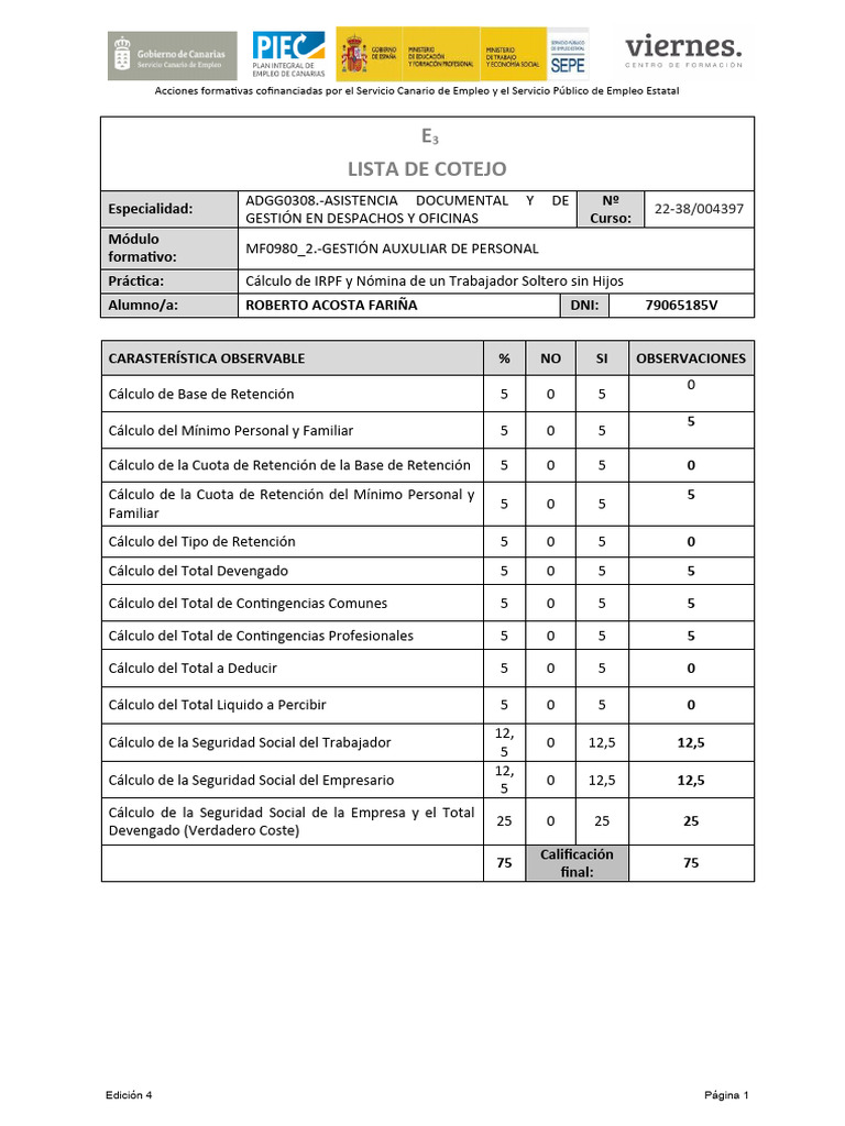Lista de Cotejo Combinado E3 | PDF | Economias | Politica social